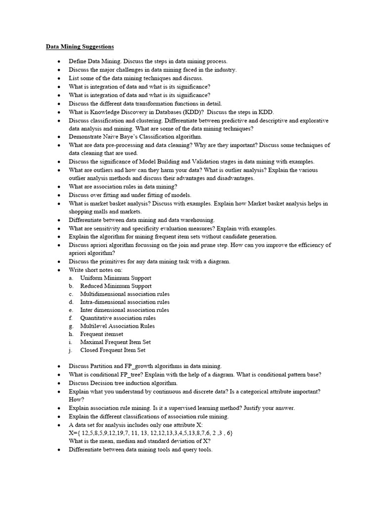 Data Mining Suggestions - Updated | PDF | Data Mining | Statistics