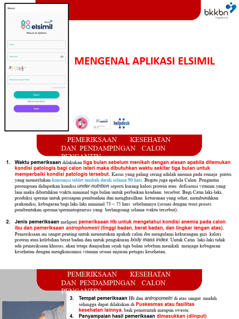 Penggunaan Aplikasi Elsimil Catin | PDF | Kesehatan Holistik | Sains & Matematika