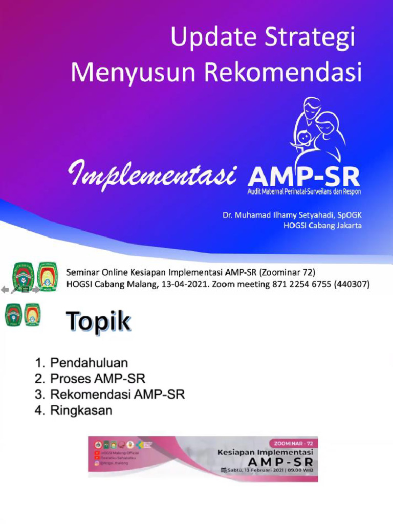 DR M Ilhamy Setyahadi, SpOG (K) - Update Strategi Menyusun Rekomendasi AMP | PDF