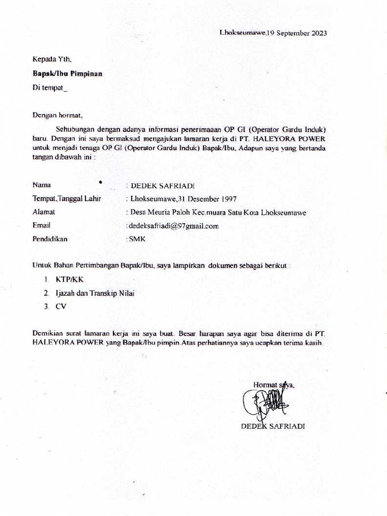Filee Kerja Dedek | PDF