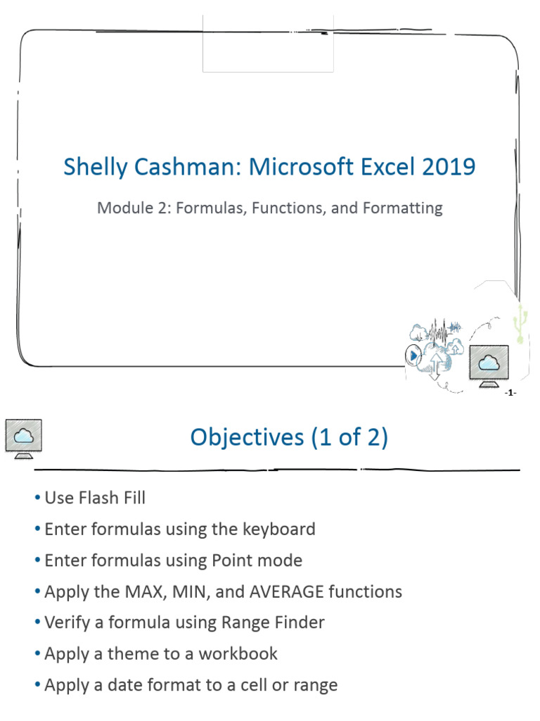 Shelly Cashman: Microsoft Excel 2019: Module 2: Formulas, Functions, and Formatting | PDF ...