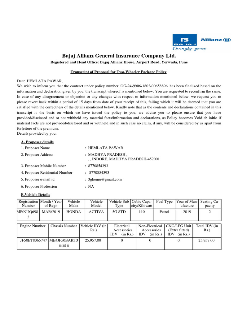 ACTIVA Insureance | PDF | Insurance | Deductible