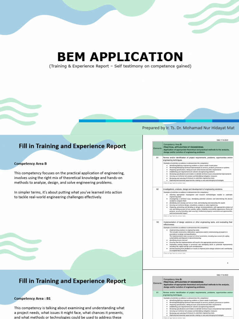 9 - 5.3.BEM-Writting-Training-and-Experience-Report-v1-Competency-B ...