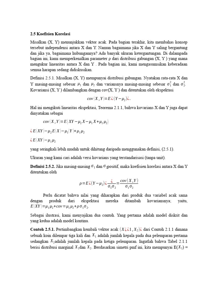 Translate 2.5 Koefisien Korelasi | PDF