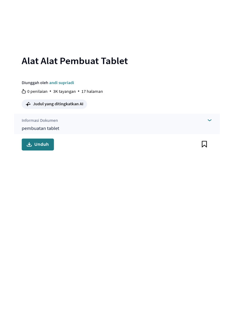 Alat Alat Pembuat Tablet - PDF | PDF