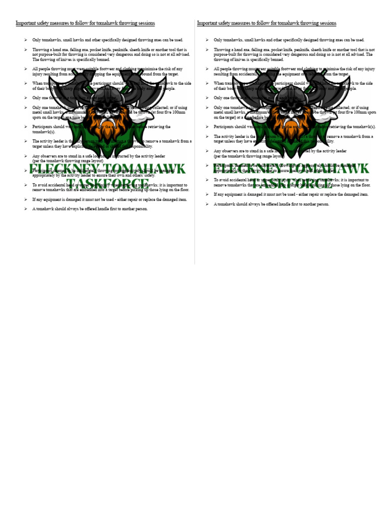 Important Safety Measures To Follow For Tomahawk Throwing Sessions ...