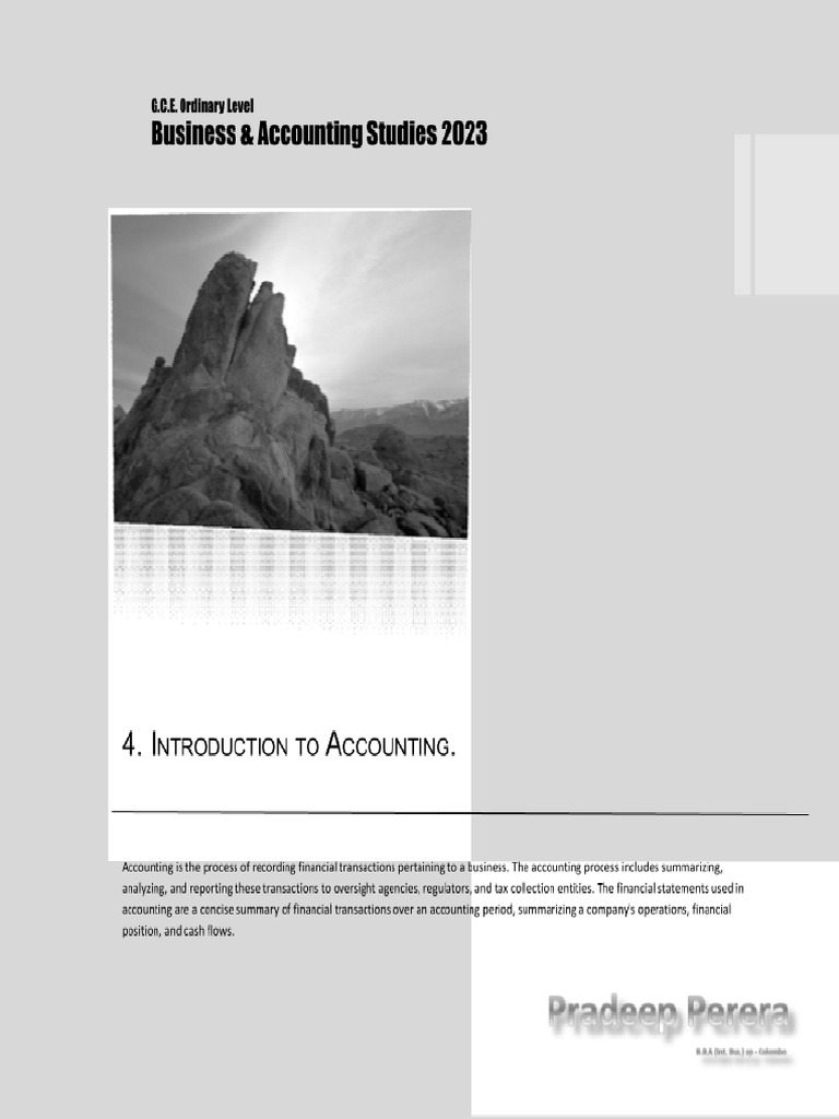 Introduction To Accounting | PDF | Equity (Finance) | Expense