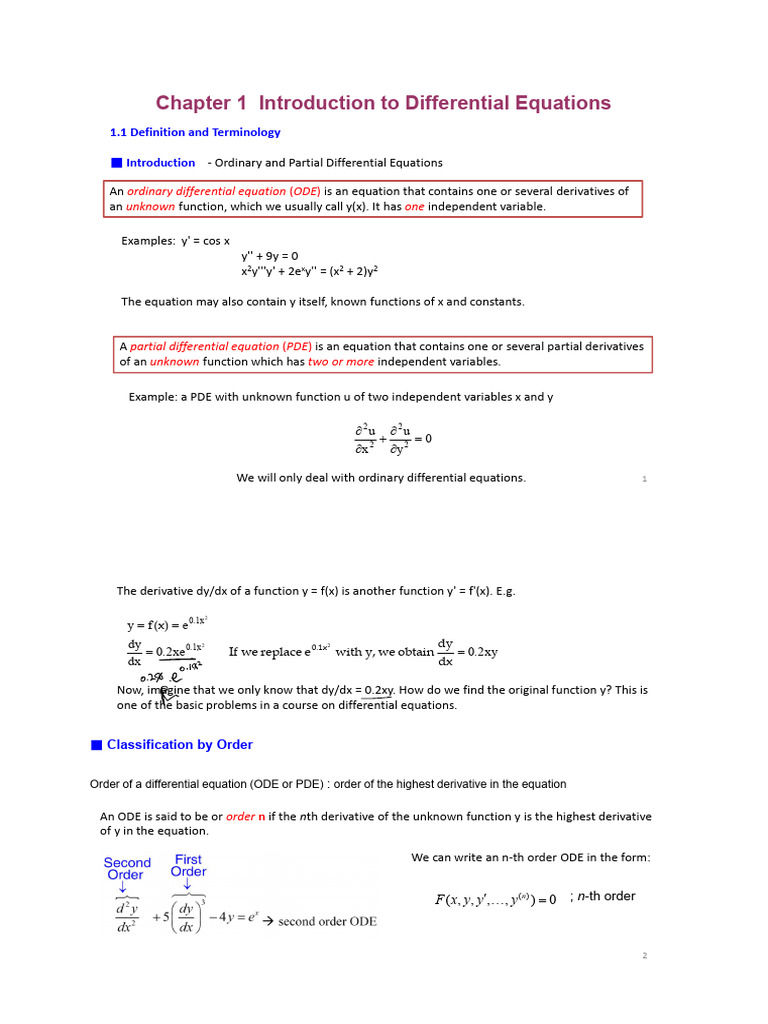 공수 1 | Download Free PDF | Ordinary Differential Equation | Equations