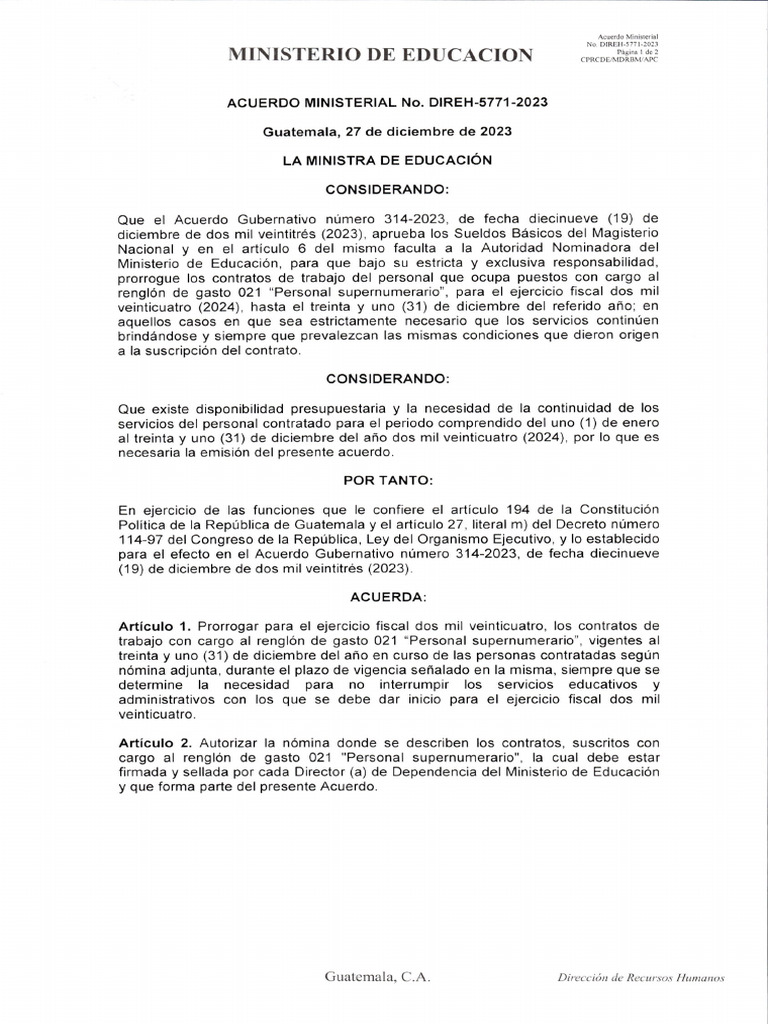 Direh-5771-2023 Prorroga 021 | PDF