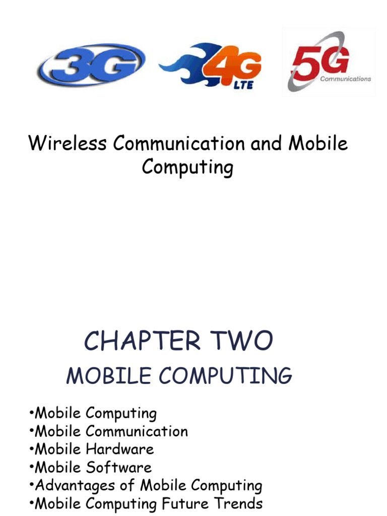 WCMC Chapter 2 - Mobile Computing - Concise | PDF | Smartphone | Wi Max