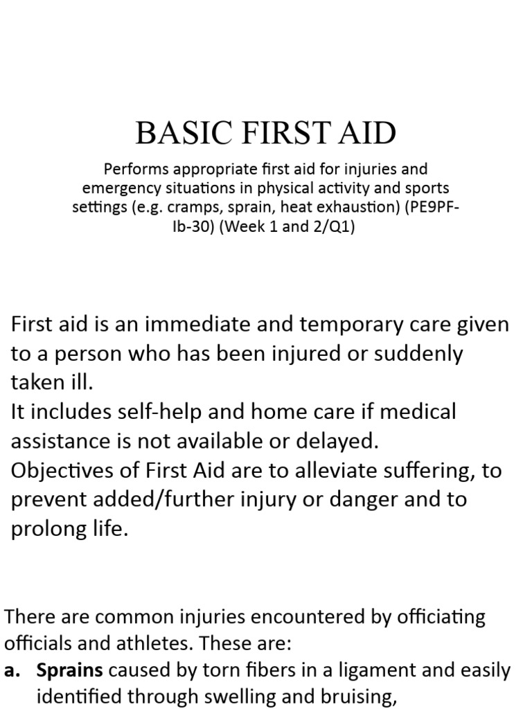Basic First Aid | PDF | Medical Specialties | Clinical Medicine