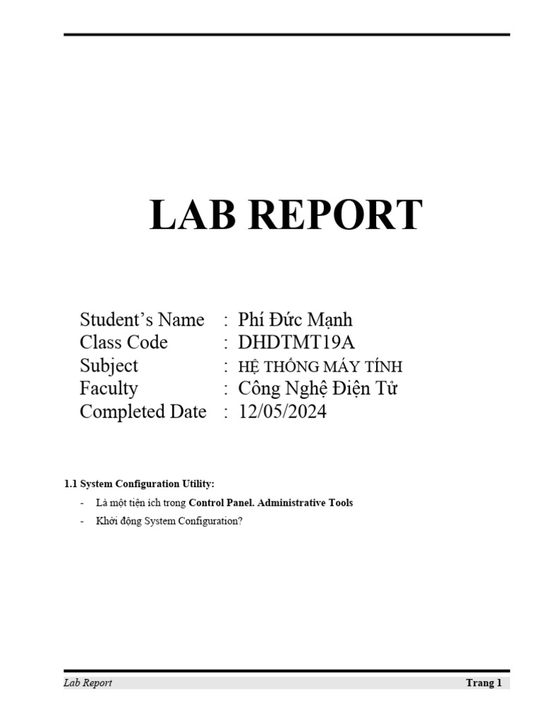 Lab Report | PDF