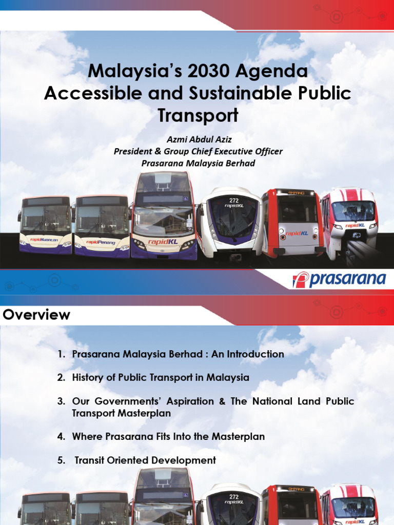 Prasarana 21670azmi Abdul Aziz UN DESA The 2030 Agenda | PDF | Sustainable Transport | Rail ...