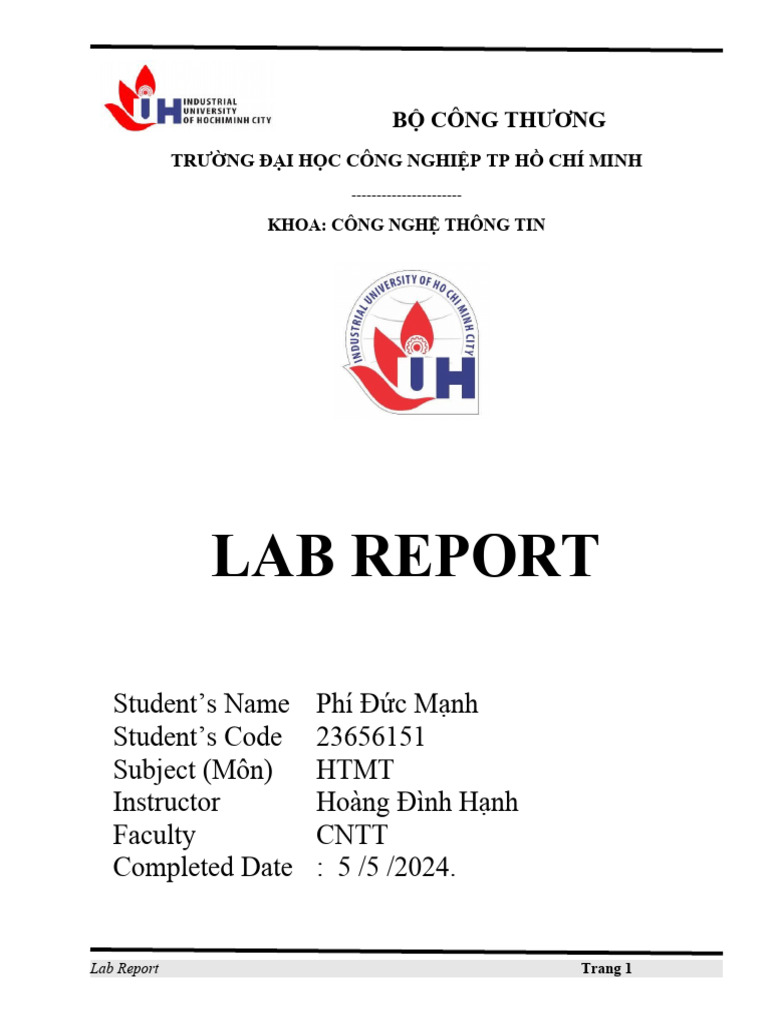 LAB9 REPORT 23710851 PhanCongPhat | PDF