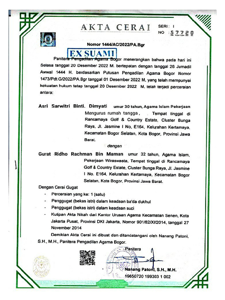 Akta Cerai | PDF