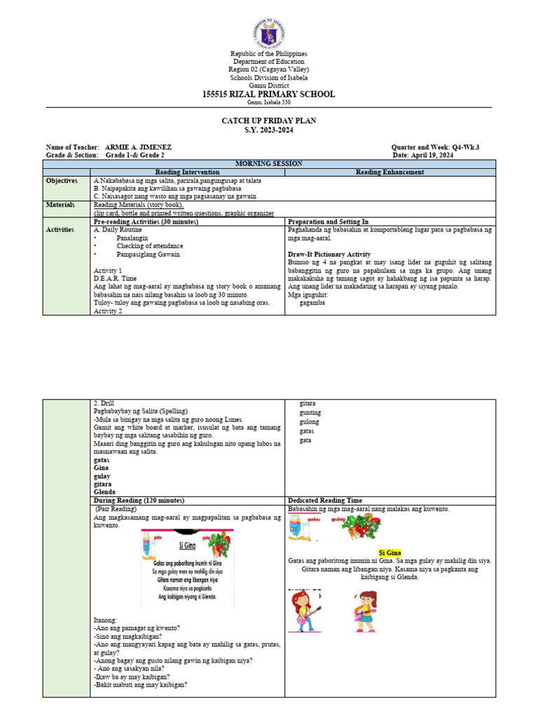 Catch-Up-Plan Week 7 | PDF