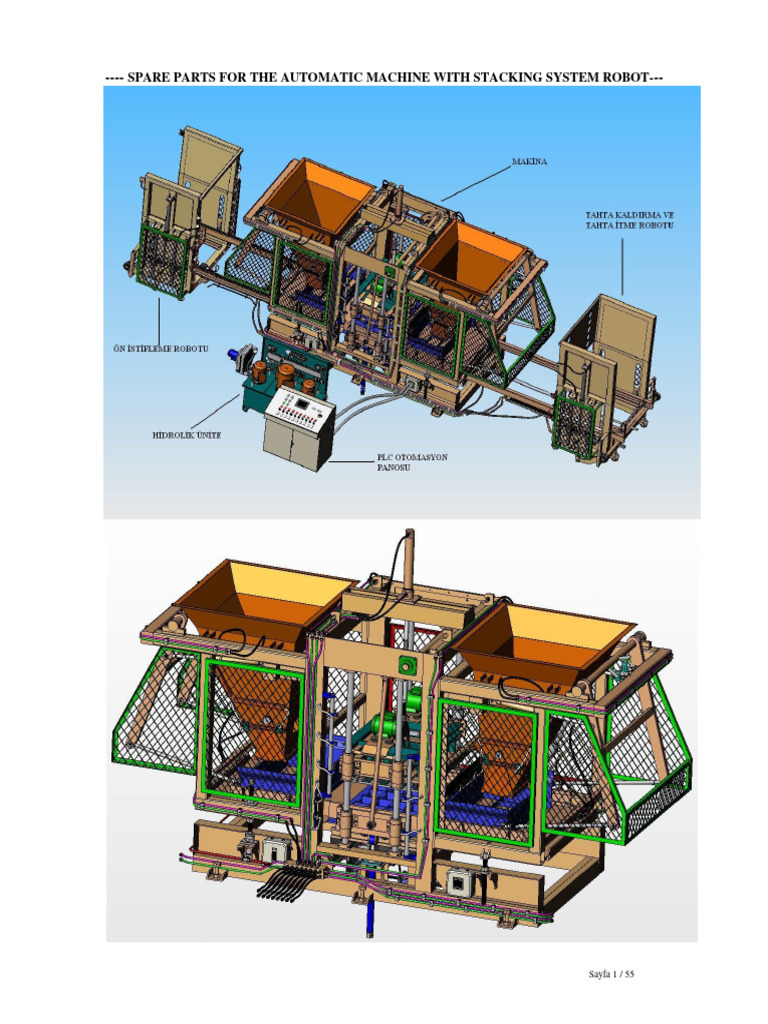 Spare Parts For The Automatic Machine With Stacking System Robot | PDF ...
