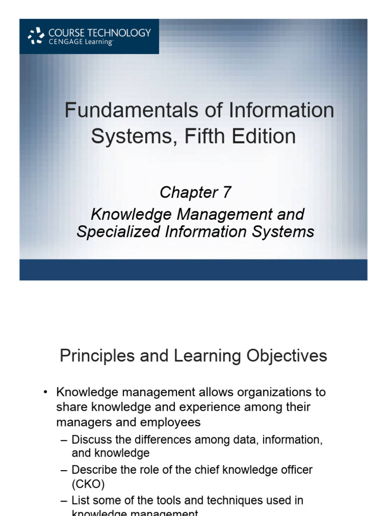ch07 - 5e (Knowledge Management) Lesson 7 | PDF | Information System | Artificial Intelligence