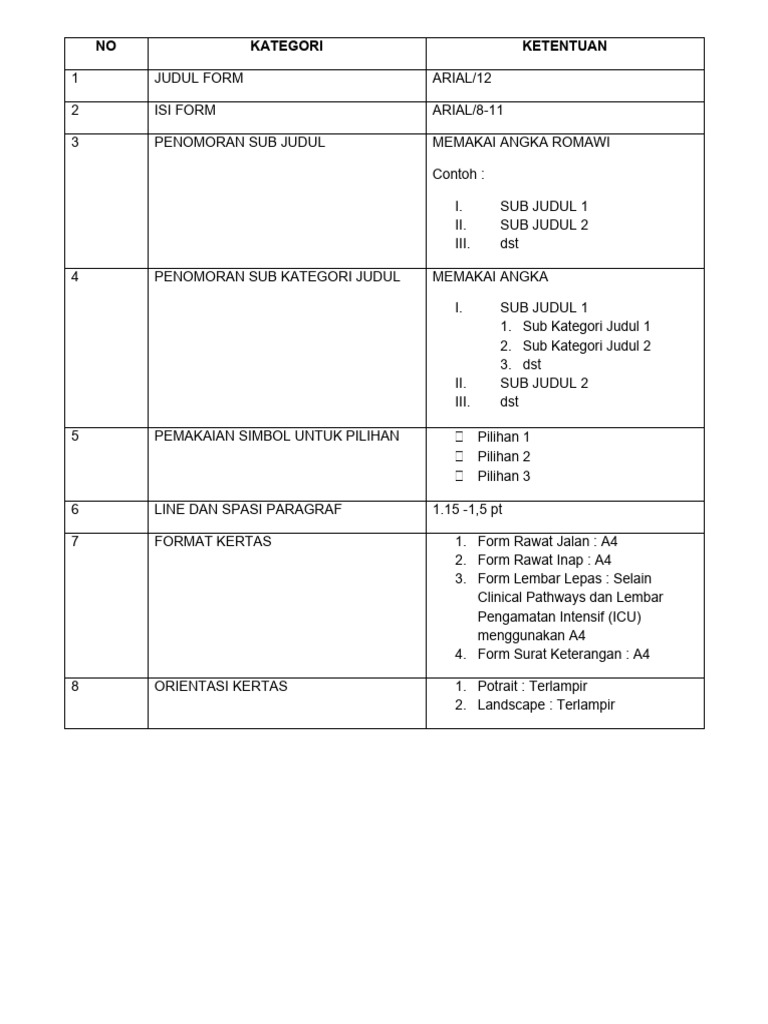 Format Baku Dokumen RSUD Lumajang | PDF