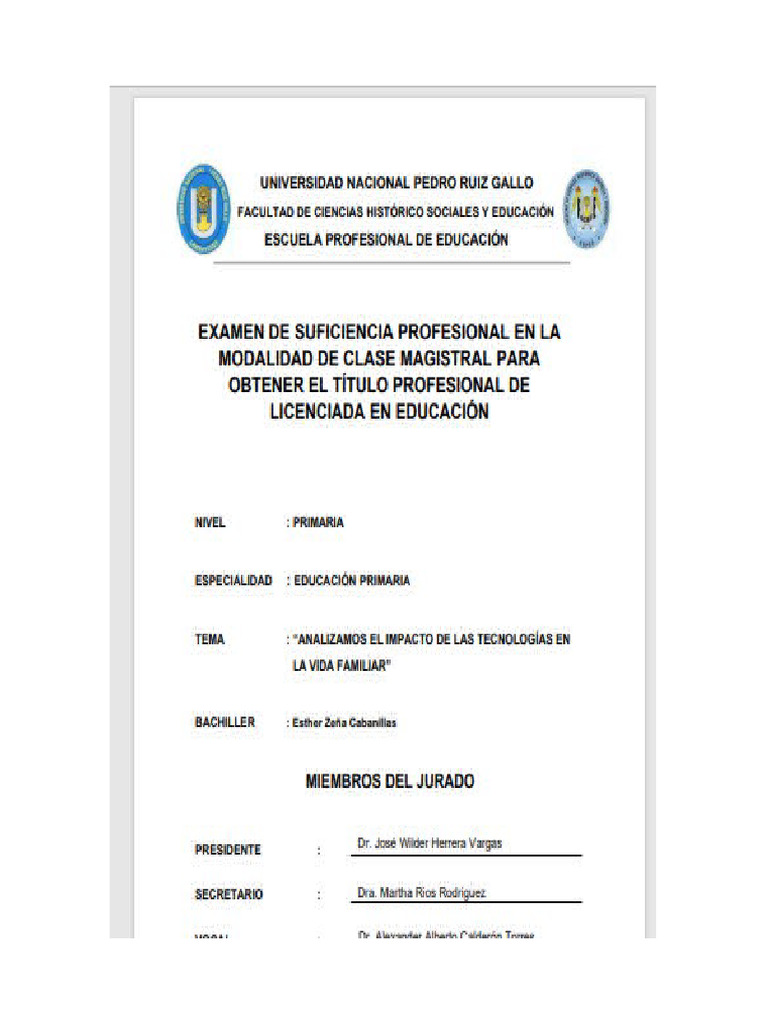 Formato de Caratula de Examen de Suficiencia | PDF