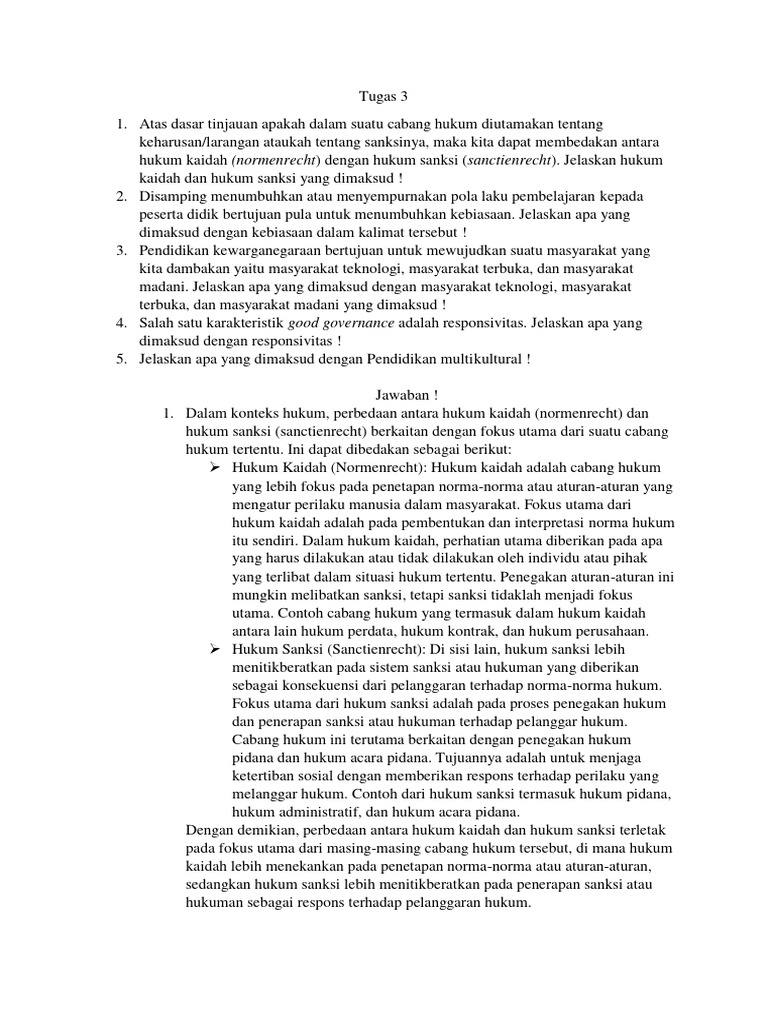 Tugas 3 PKN Tuton | PDF