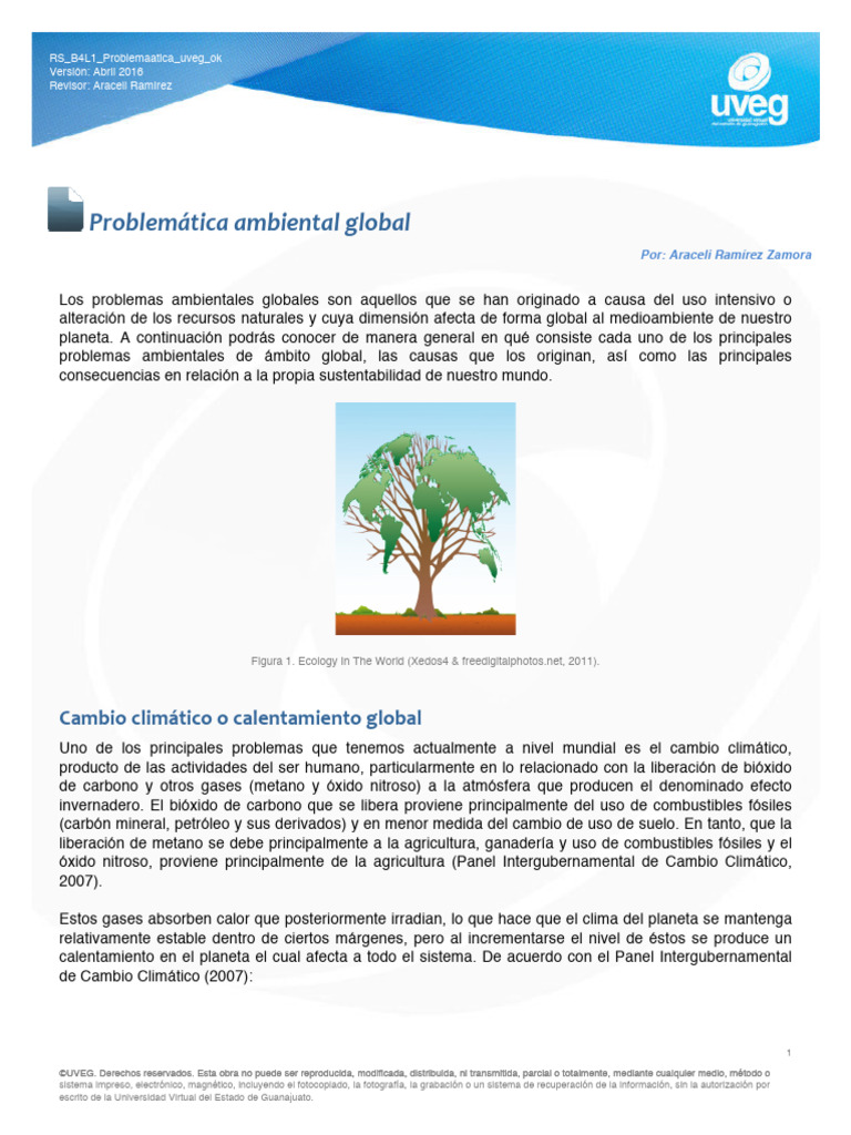 Problemática Ambiental Global | PDF | Agua | Entorno natural