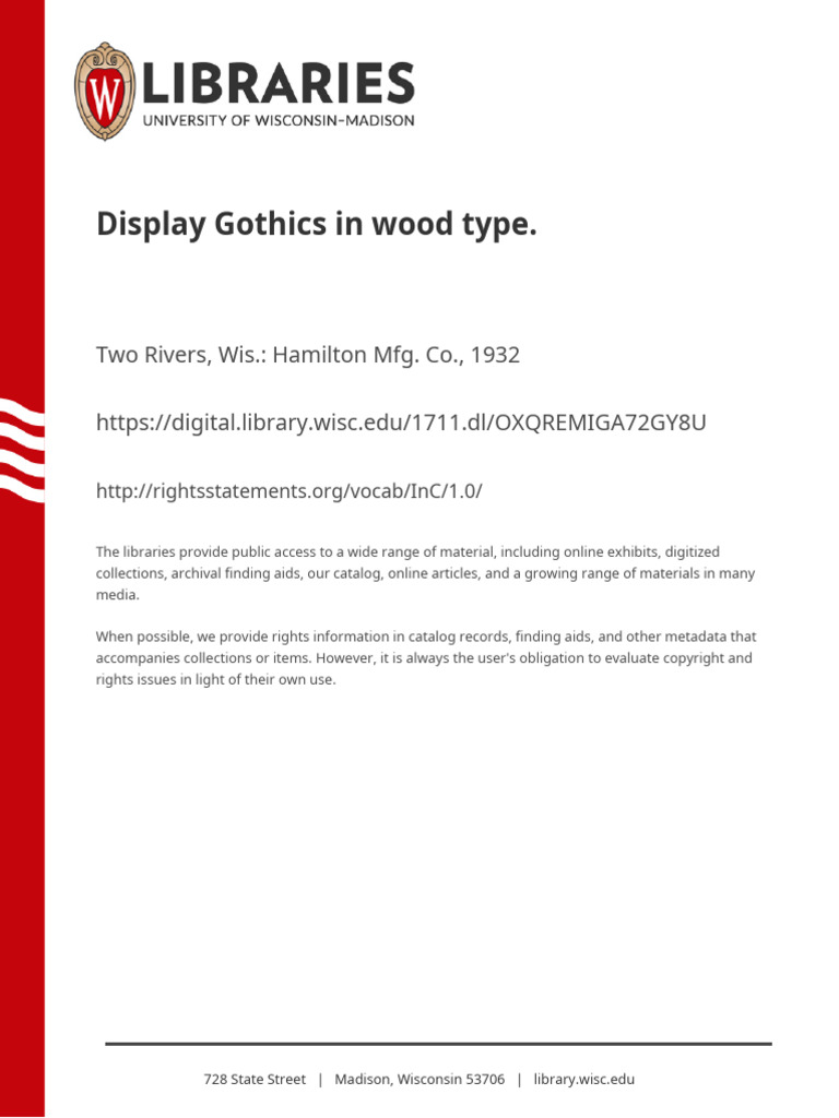 Display Gothics in Wood Type | PDF | Information Science | Sources