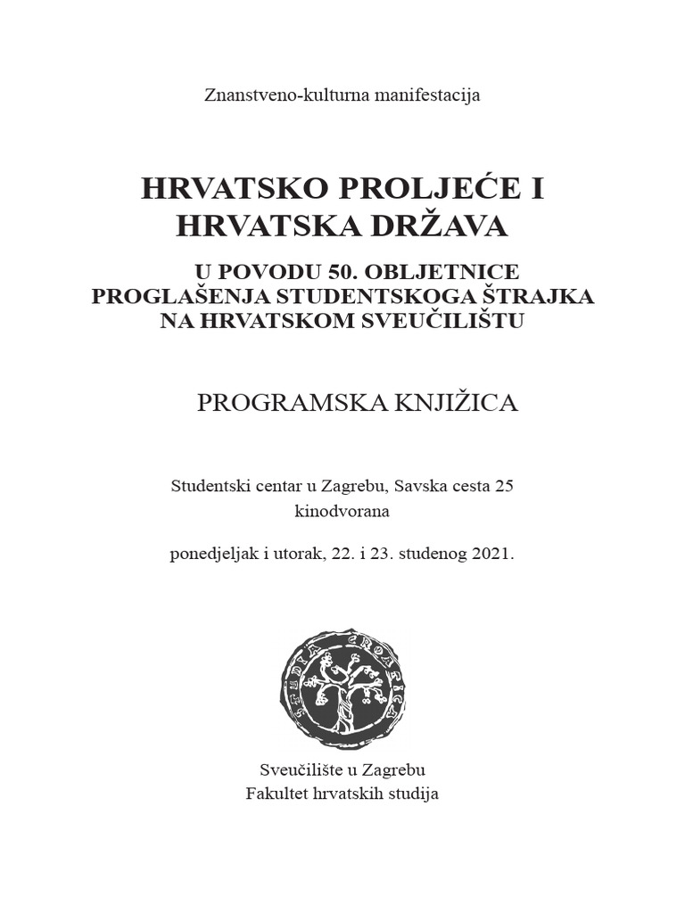 1158637.hrvatsko Proljece Programska Knjizica | PDF