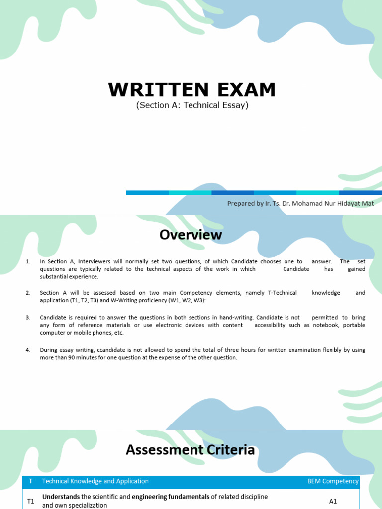 14 - 7.BEM-Written-Exam-Sec-A-Technical-Strategy-Example | PDF | Design ...