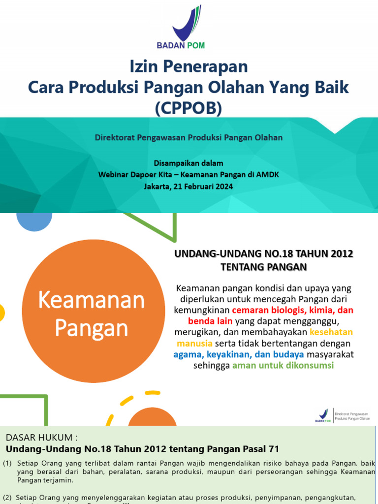 Izin Penerapan CPPOB Dapoer Kita | PDF