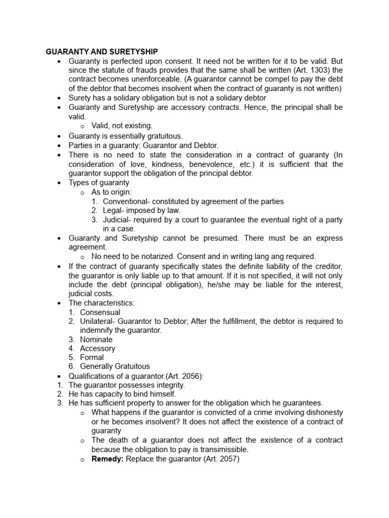 Guaranty and Suretyship | PDF | Guarantee | Surety