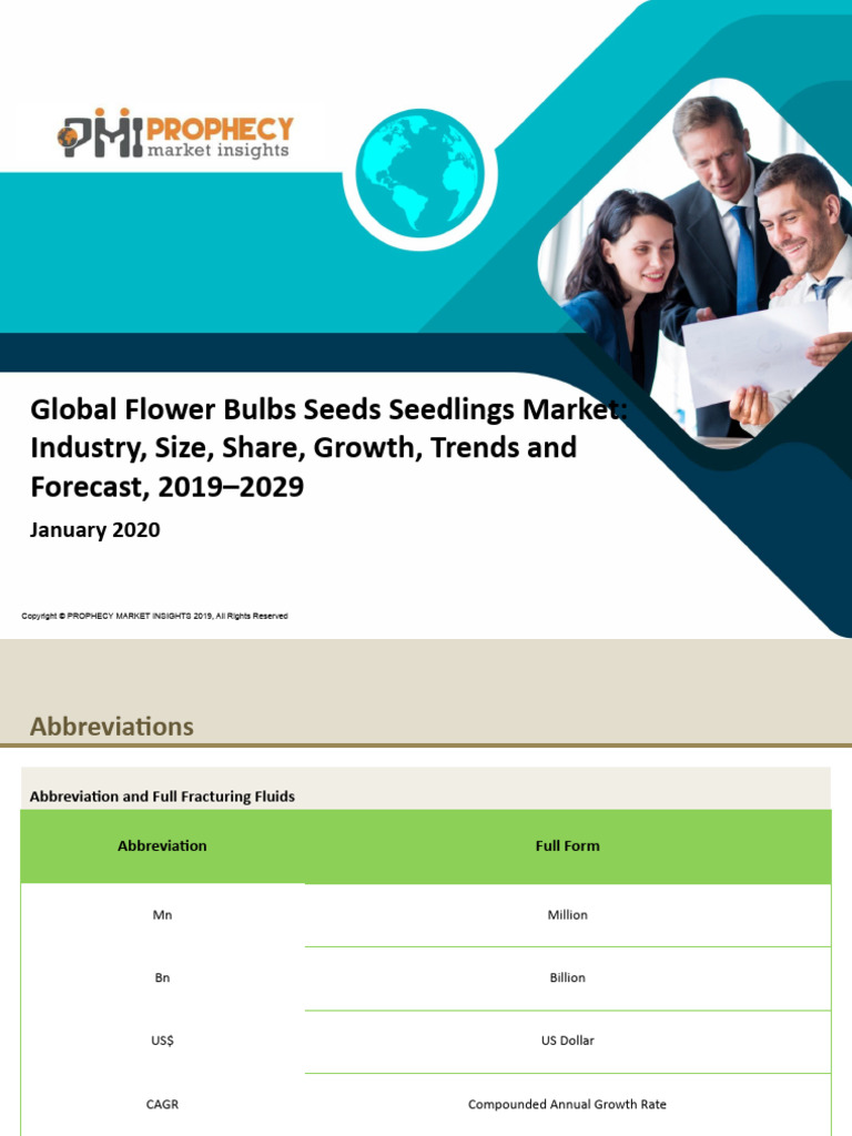 Sample - Global Flower Bulbs Seeds Seedlings Market | PDF | Plants | Botany