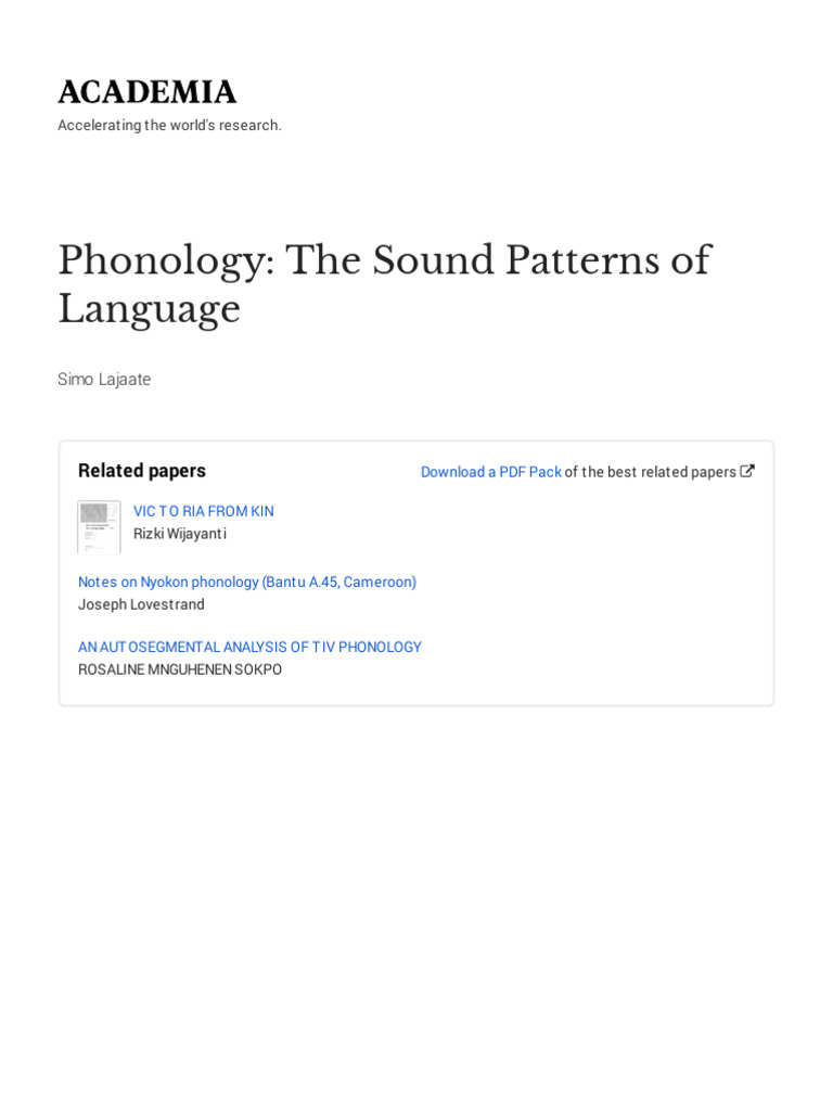Phonology - PPT With Cover Page v2 | PDF | Syllable | Phoneme