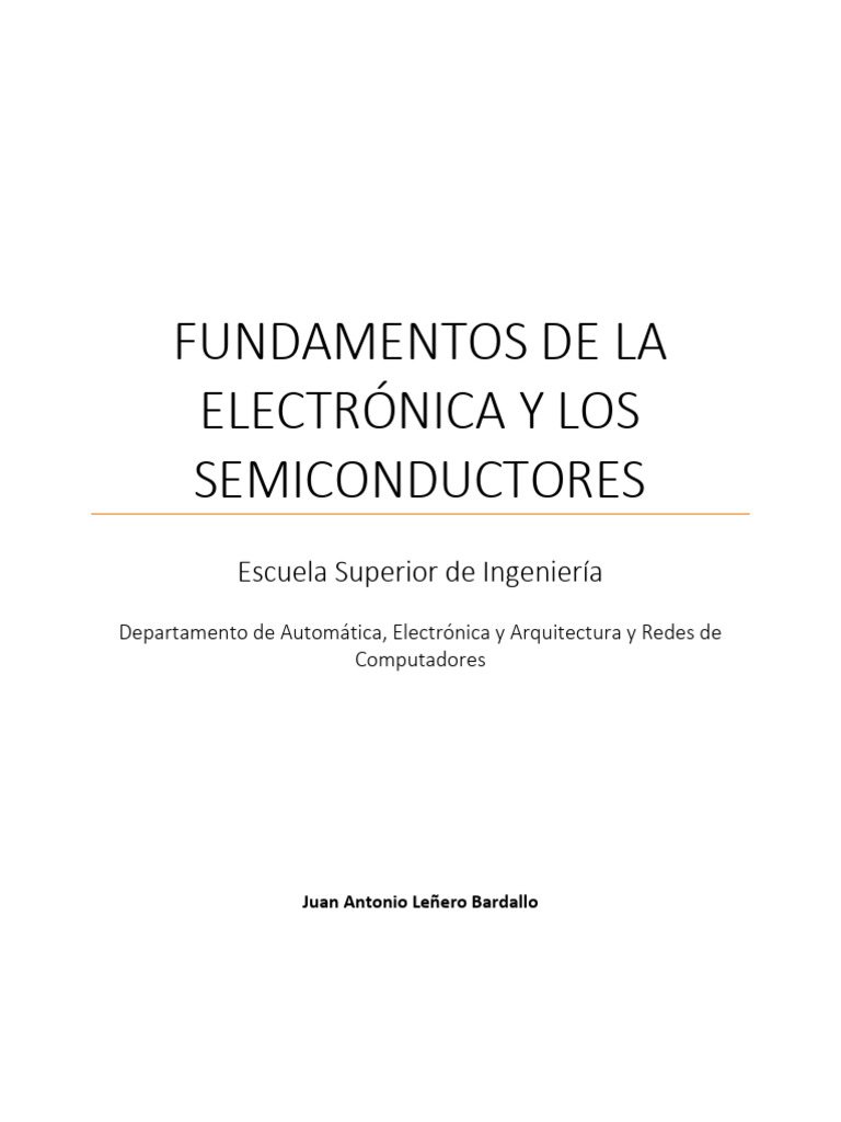 Fundamentos Electrónica y Semiconductores | PDF | Electrónica | Circuito integrado