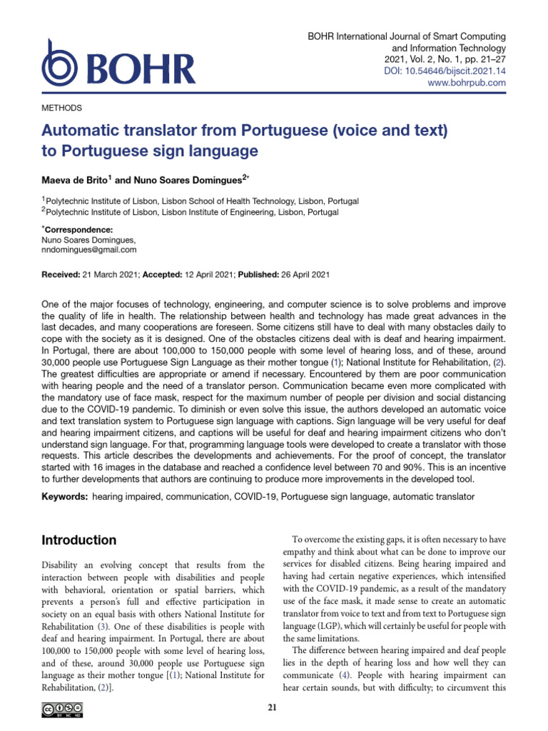 Automatic translator from Portuguese (voice and text) to Portuguese ...