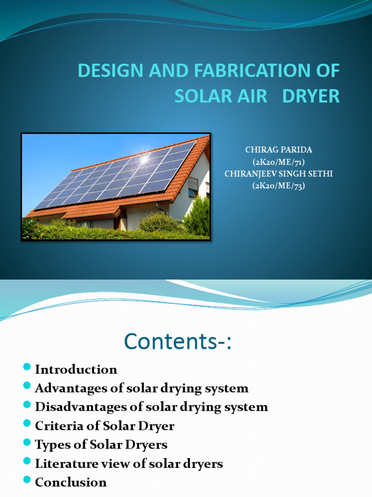 Solar Air Dryer Design and Benefits | PDF | Clothes Dryer | Solar Energy
