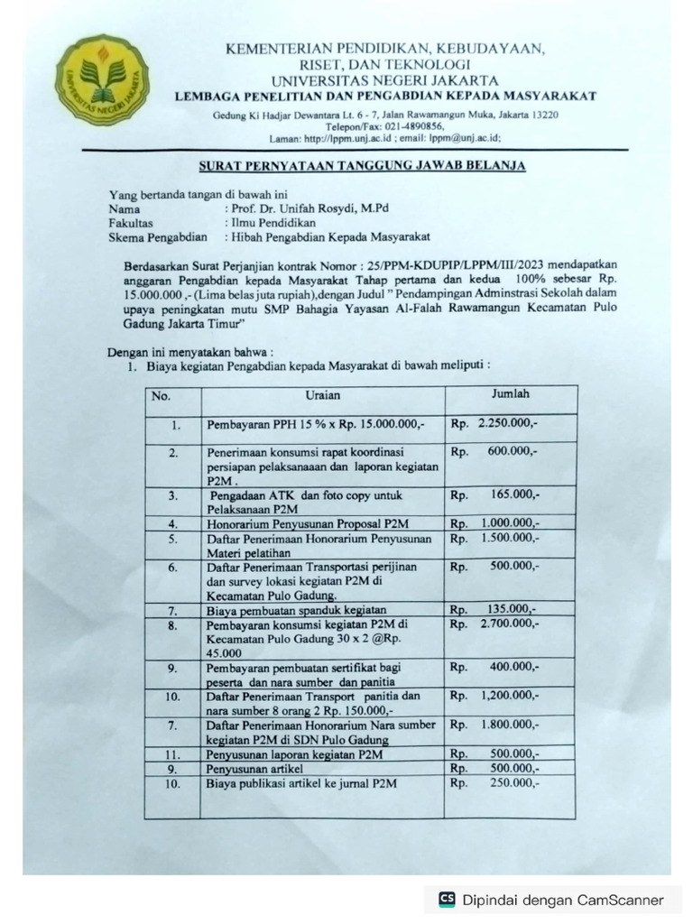 SPTB 100%PKM (Unifah R) | PDF