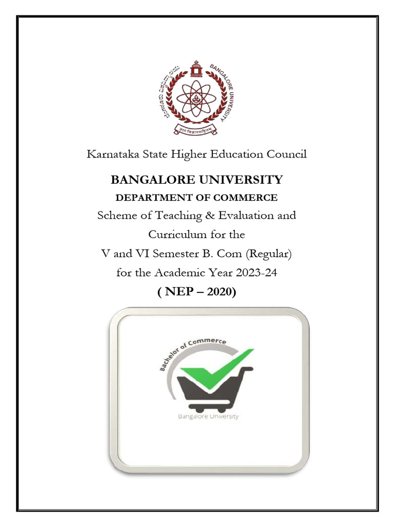 V & VI BCOM Regular SYLLABUS FINAL NEP 17-9-2023 BOS APPROVED | PDF ...