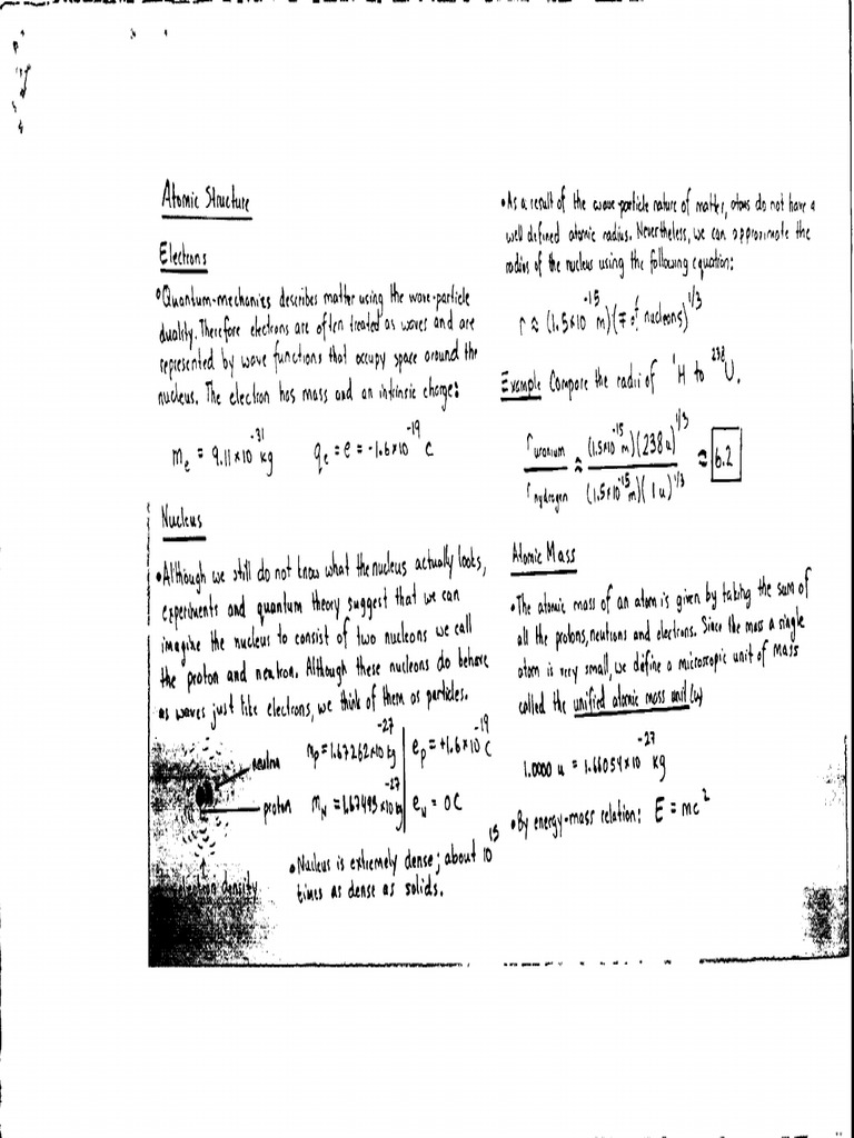 Atomic Structure Paper LL | PDF