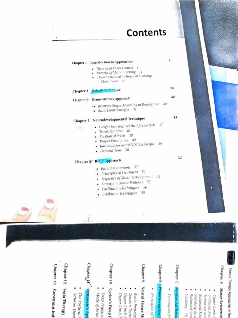 Manual Therapy Approaches in Neurophysiotherapy | PDF