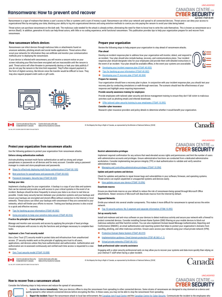 Ransomware - How To Prevent and Recover | PDF | Ransomware | Computer ...