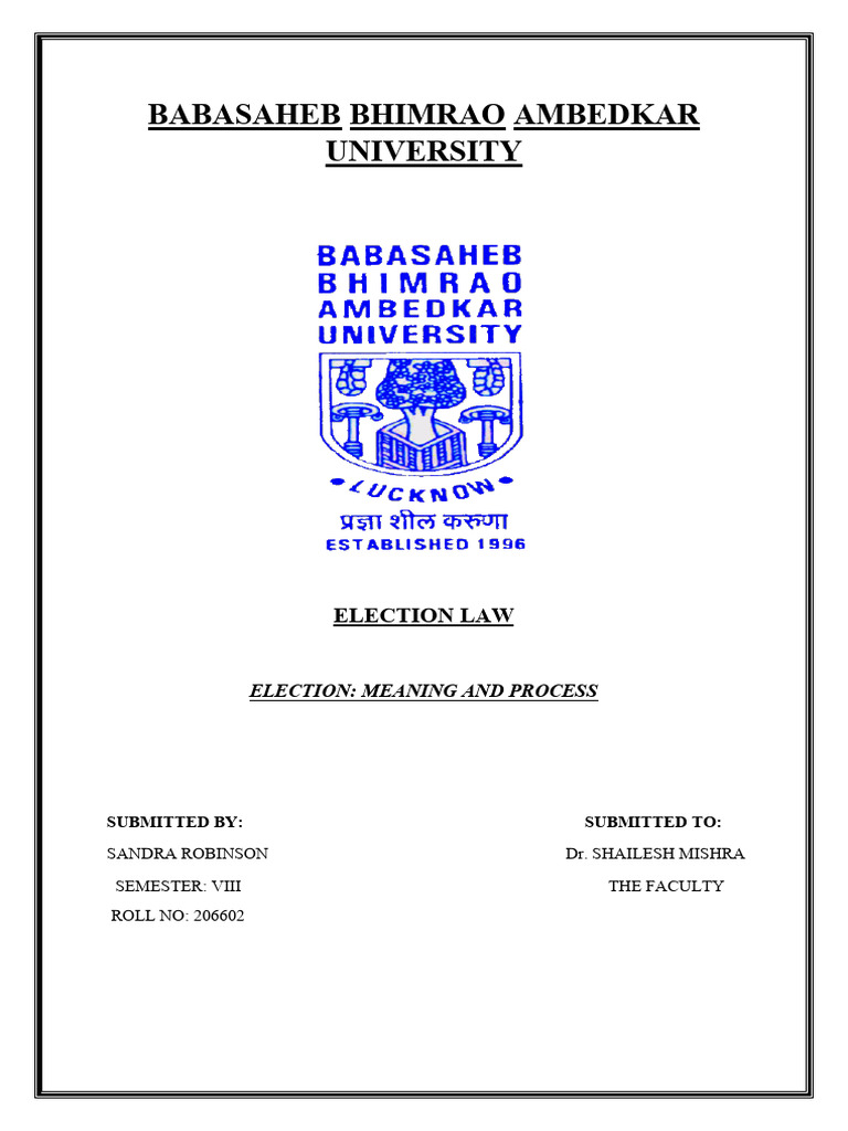 Election-Meaning and Process | PDF | Elections | Voting
