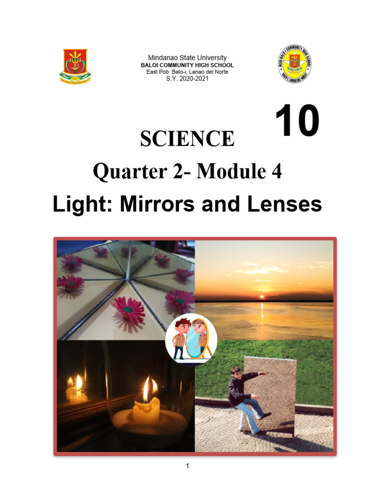 Scie10 q2 Mod 4 1 | PDF | Mirror | Reflection (Physics)