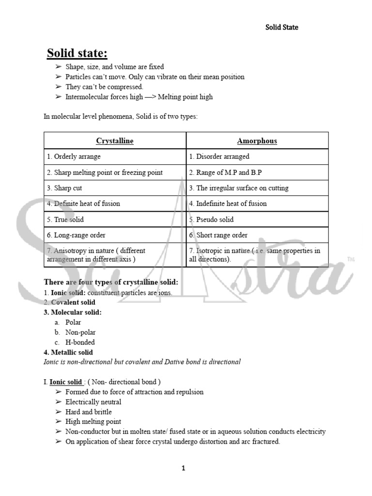 Solid State | PDF | Crystal Structure | Ferromagnetism