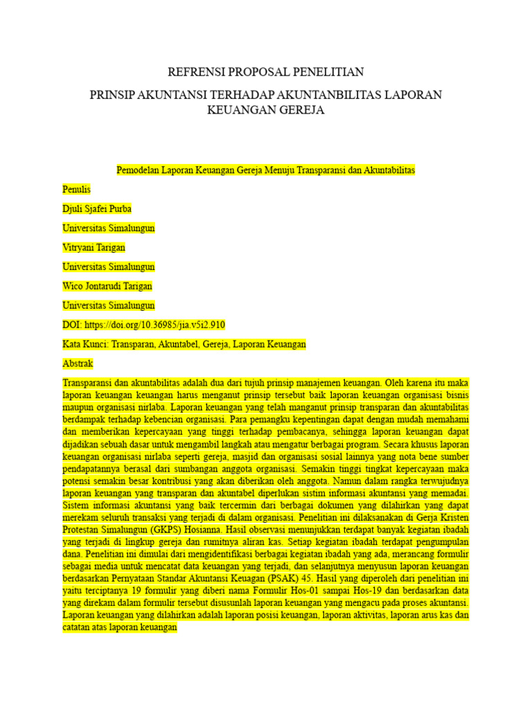 Refrensi Proposal Penelitian | PDF