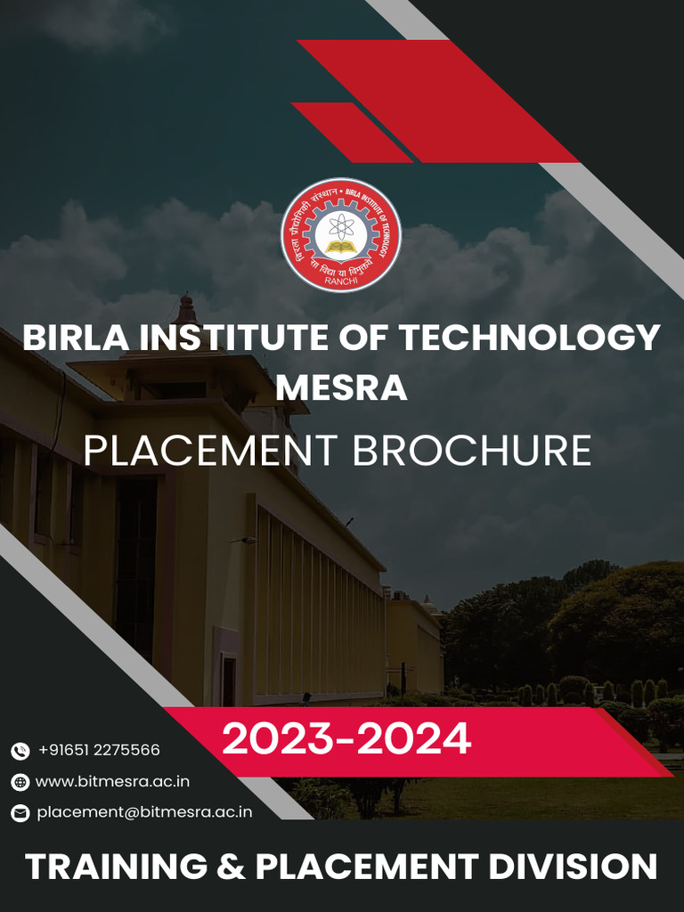 Placement Brochure 2023-24 | PDF | Engineering