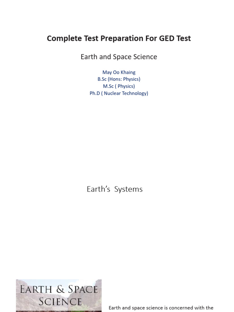 GED Earth and Space Science (Earth's System and Tectonic Plates) | PDF ...