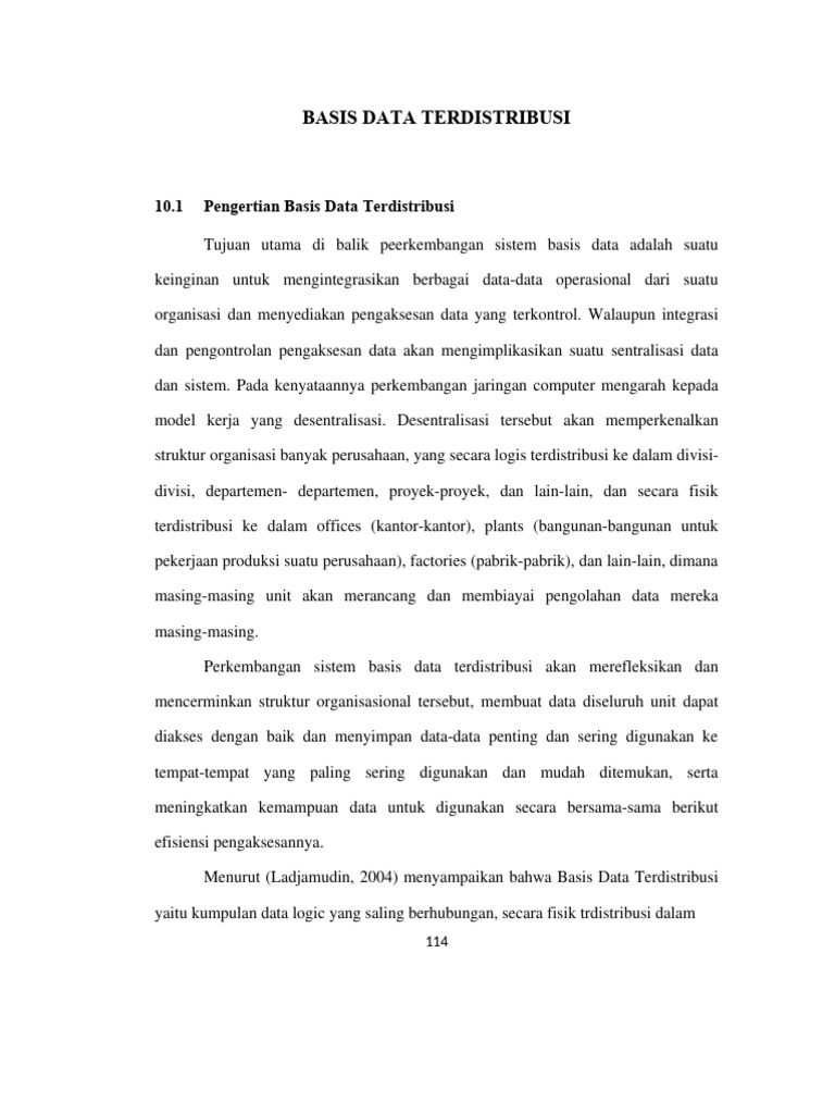 Basis Data Terdistribusi | PDF