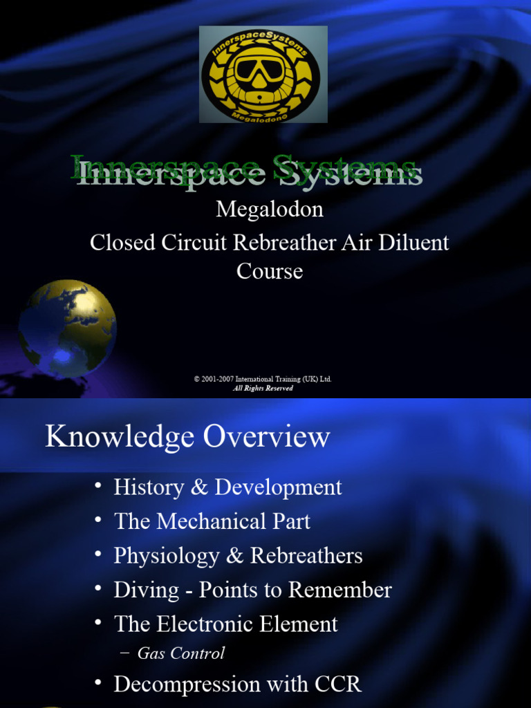 Megalodon CCR Air Diluent Course Overview | PDF | Scuba Diving ...