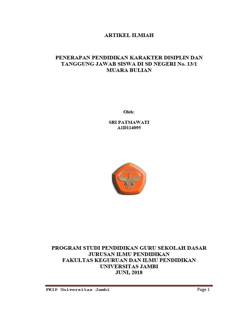 contoh artikel ilmiah | PDF